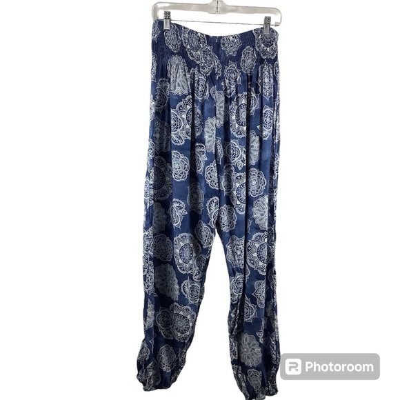 Lotus and Luna | Pants & Jumpsuits | Lotus And Luna Blue Mandala Harem ...